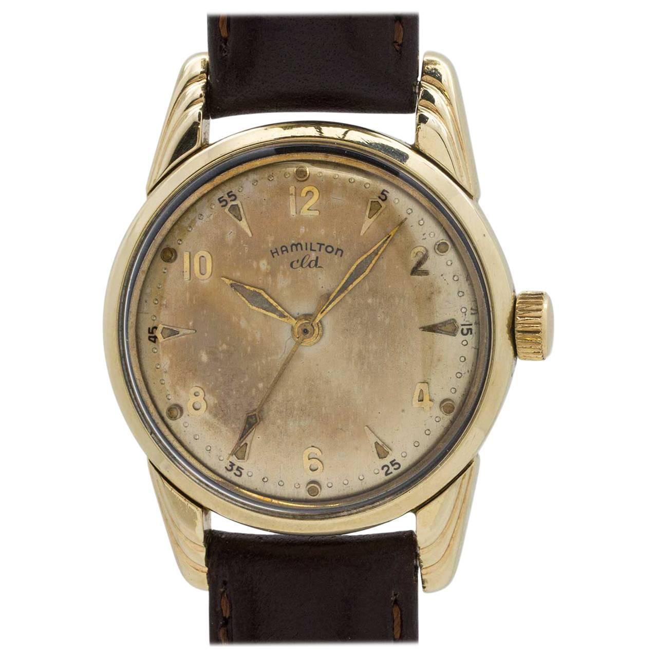 Hamilton Yellow Gold Filled CLD Lyndon Manual Wind Wristwatch, circa ...