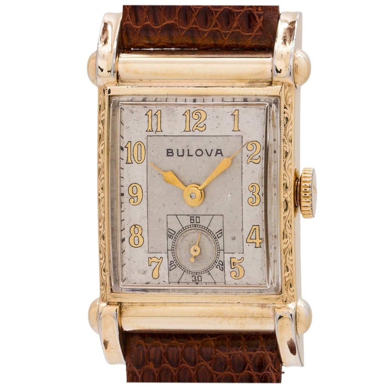 1940s Vintage Gold Bulova Tank Watch at 1stdibs
