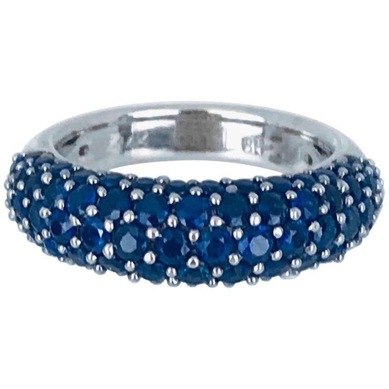 Effy Designer, 2.25 Carat Blue Sapphire, 14 Karat White Gold ...