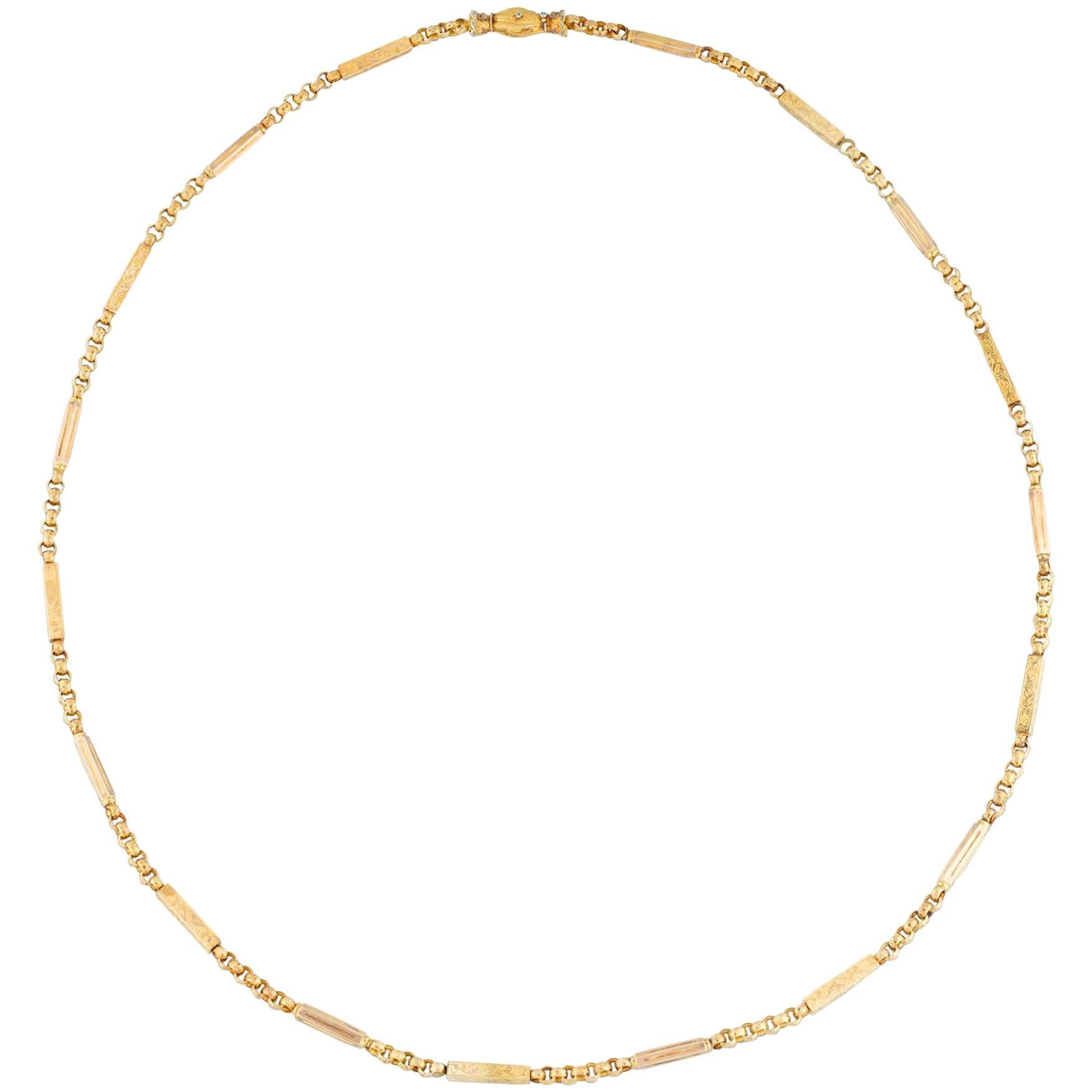 19th Century Georgian Gold Chain Necklace at 1stDibs