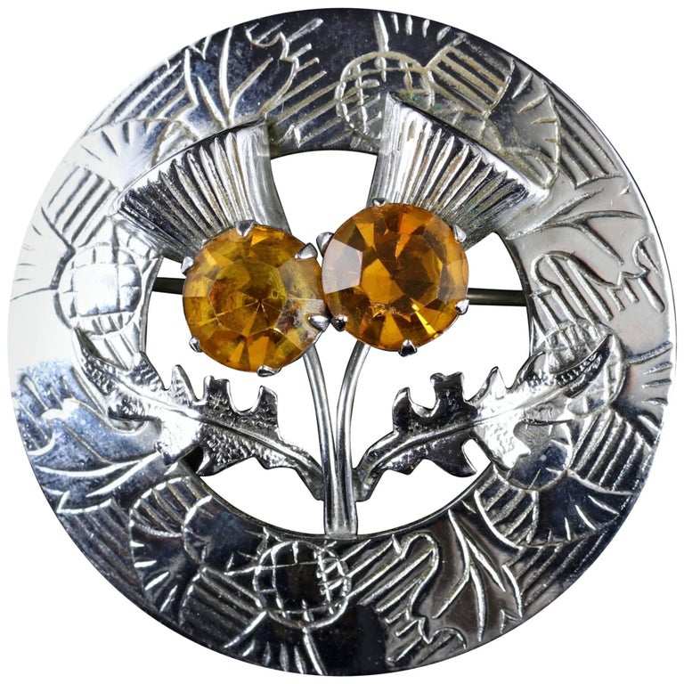 Antique Victorian Thistle Scottish Brooch, circa 1860 at 1stDibs ...
