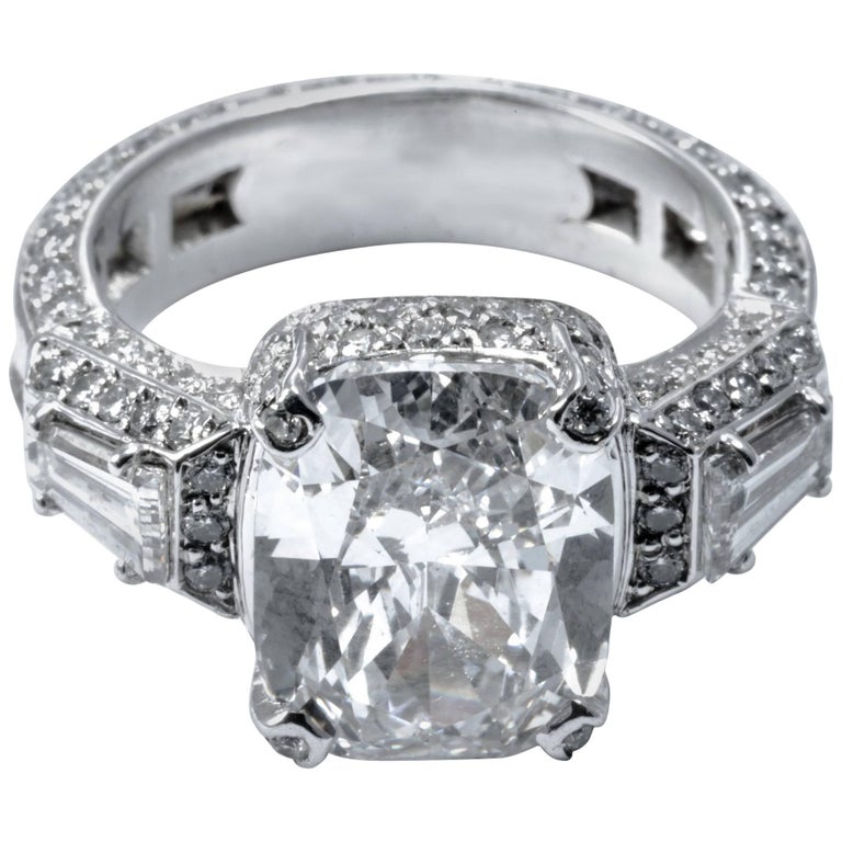 Diamond Statement Engagement Cocktail Ring Band at 1stDibs