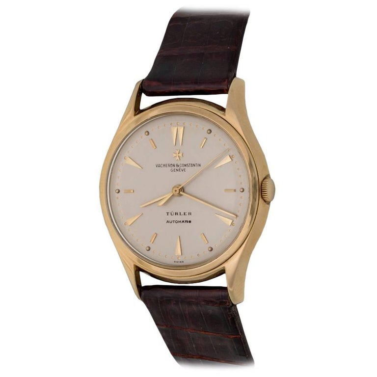 Vacheron Constantin Turler 18k Yellow Gold Automatic Wrist Watch Ref ...