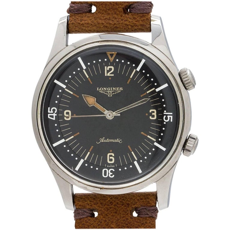 Longines stainless steel Super Compressor Diver's Manual Wristwatch ...