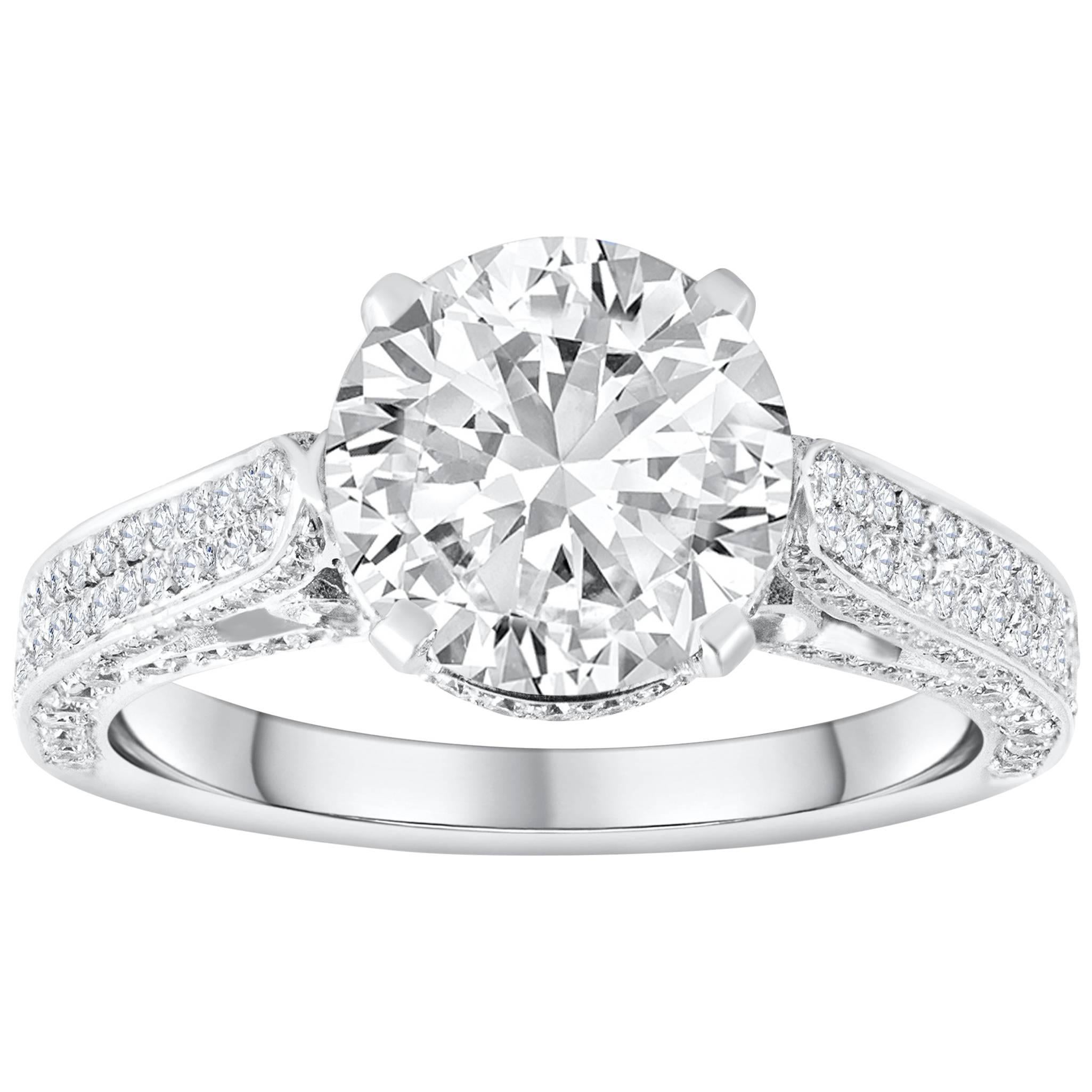Yellow Diamond Pave Ring at 1stDibs