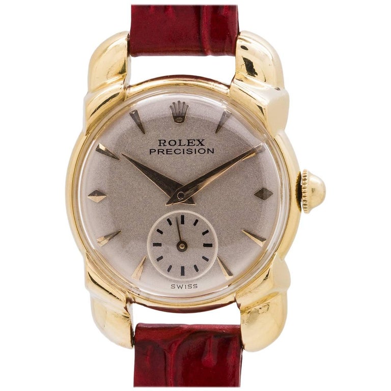 Rolex Ladies Yellow Gold Precision Dress Model manual wristwatch, circa ...