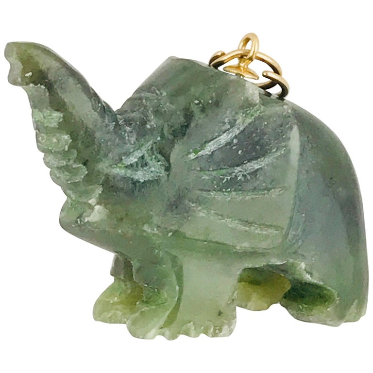 Elephant, Nephrite Carved For Sale at 1stDibs