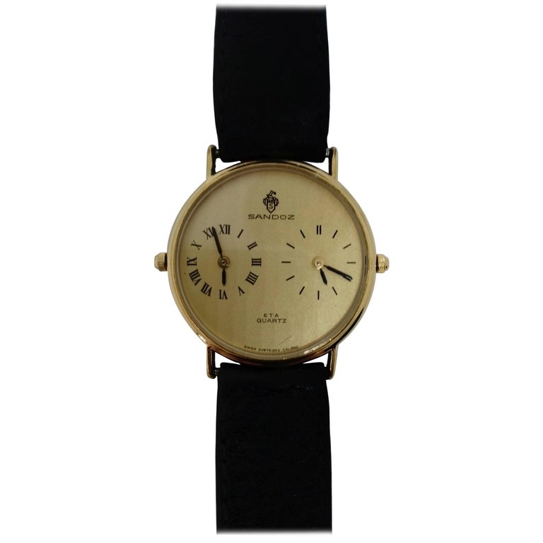 Sandoz Dual Time Wristwatch at 1stDibs | dual time wrist watch