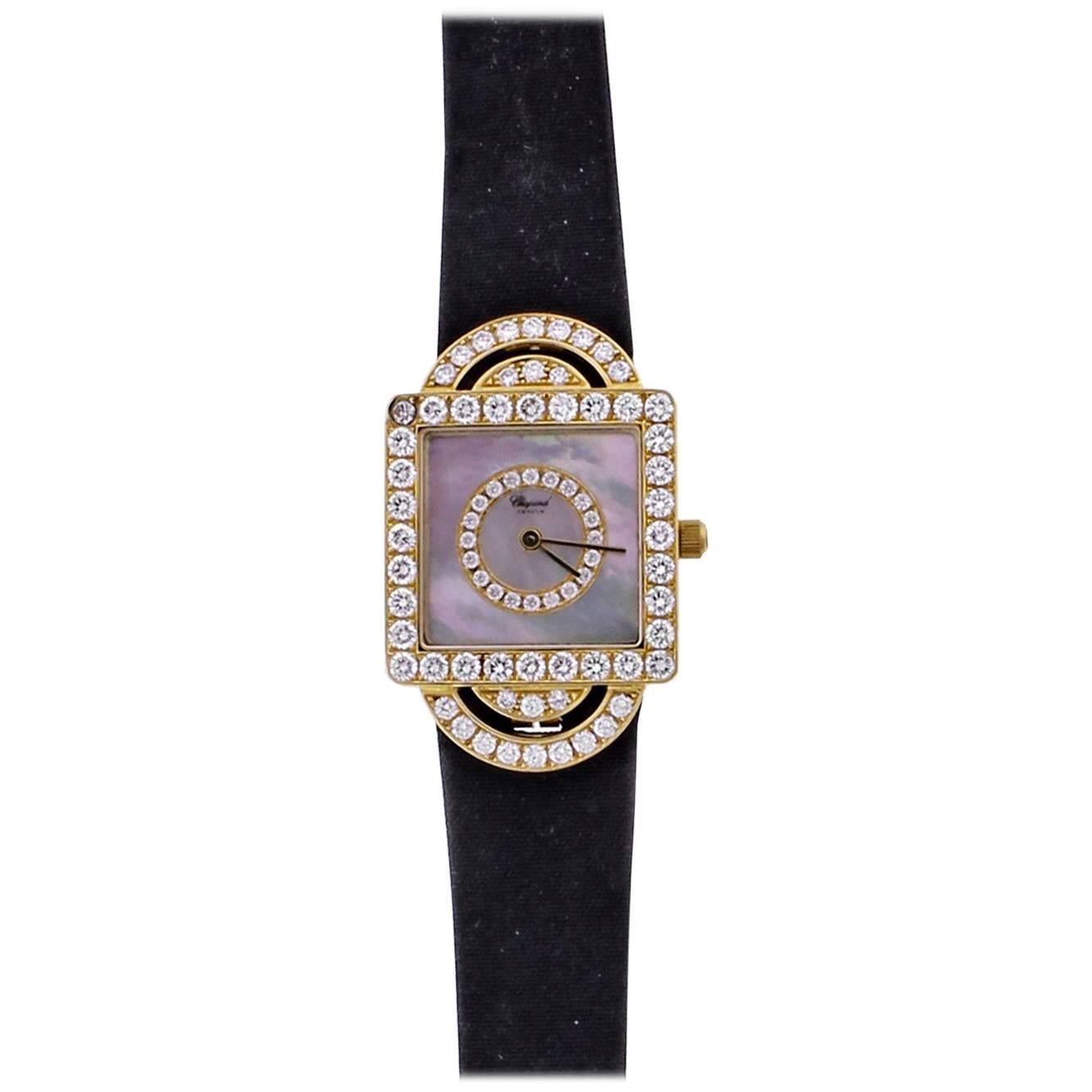 Chopard Ladies Yellow Gold Diamond Classique Quartz Wristwatch at 1stDibs