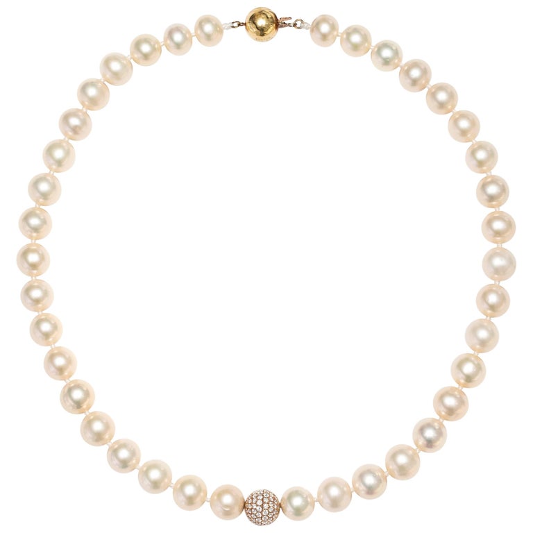 1 80 Ct Pave Set Diamond 18kt Rose Gold White Fresh Water Modern Pearl