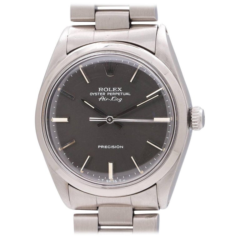 Rolex Stainless Steel Oyster Perpetual Airking Self Winding Wristwatch ...