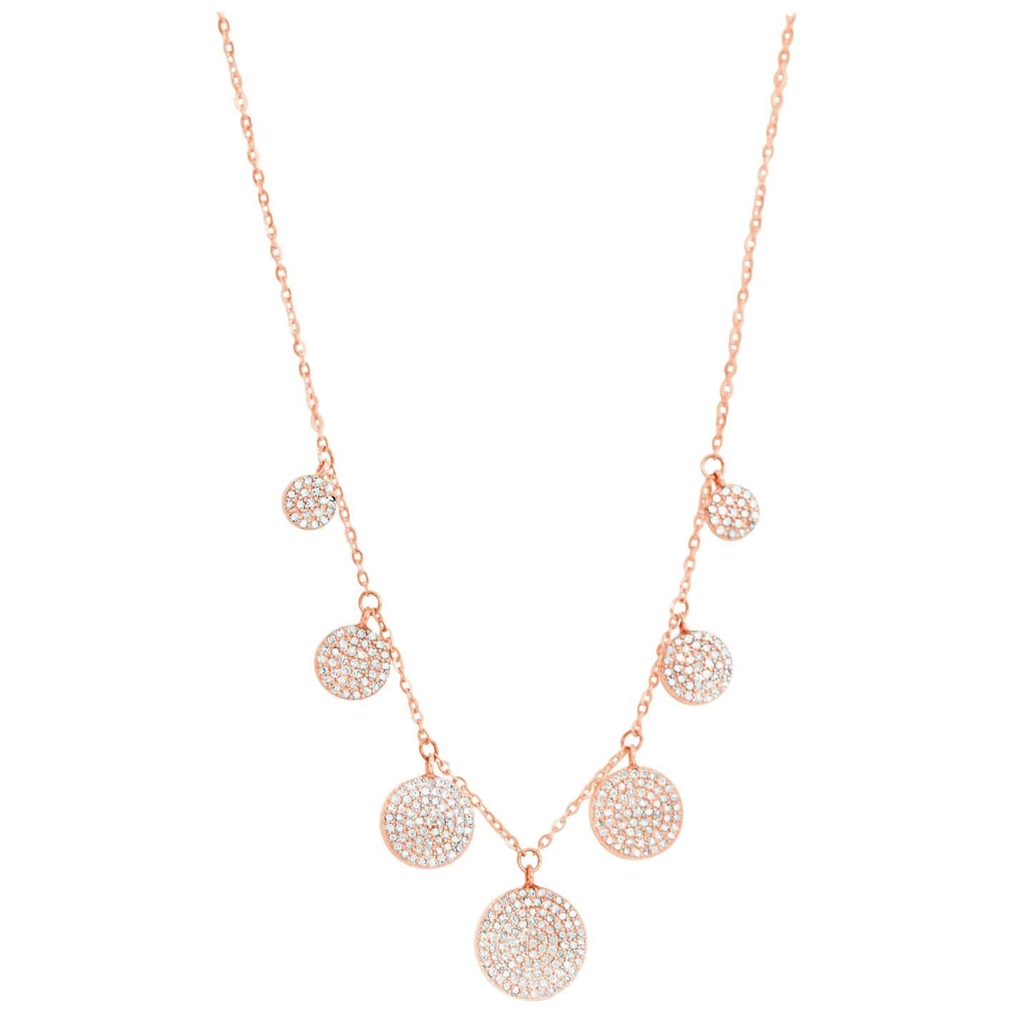 Seven Disc Diamond Necklace at 1stDibs