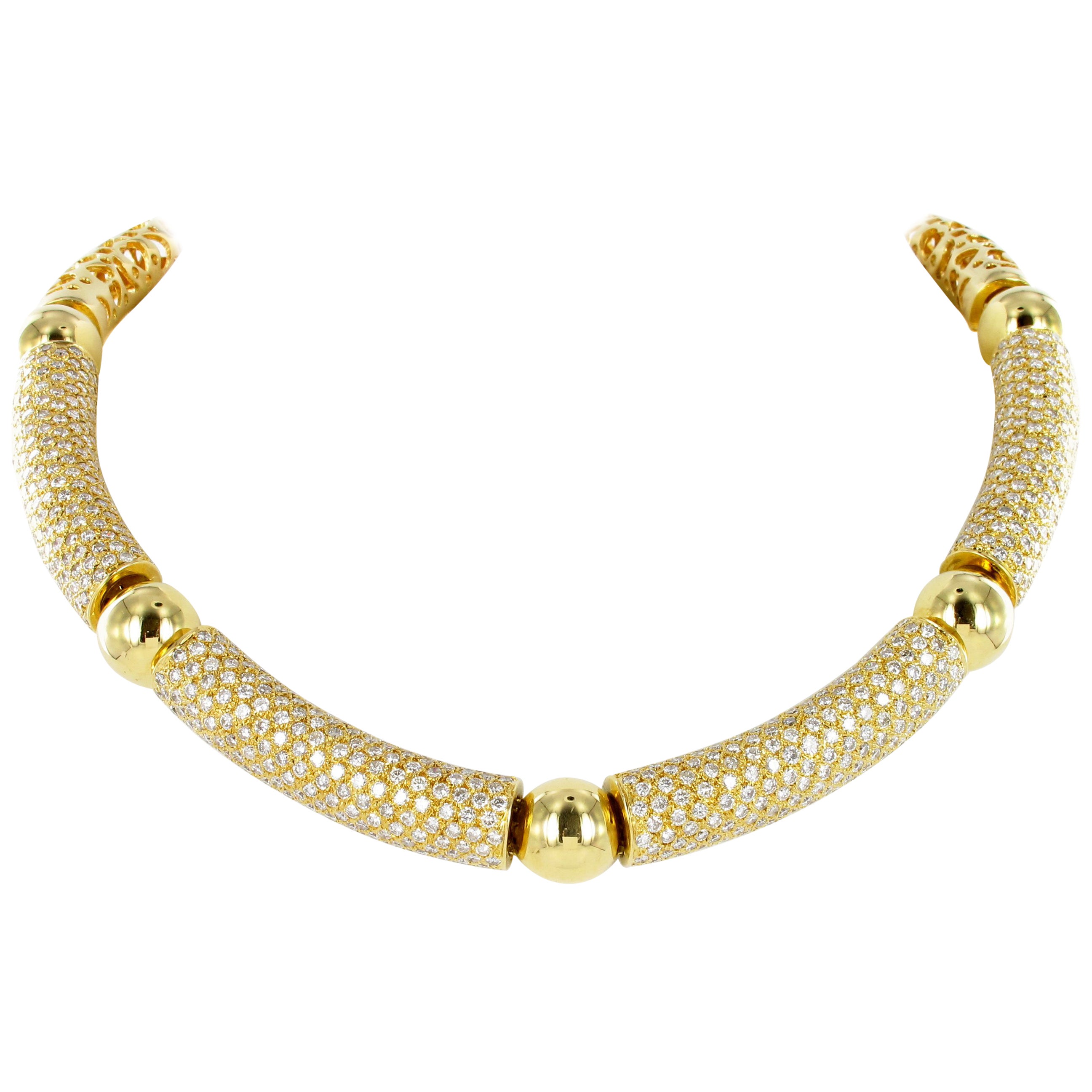 Craig Drake Diamond Yellow Gold Necklace For Sale at 1stDibs