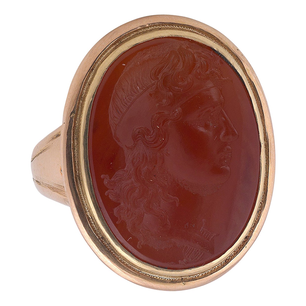 Antique Carnelian Gold Intaglio Ring For Sale at 1stDibs