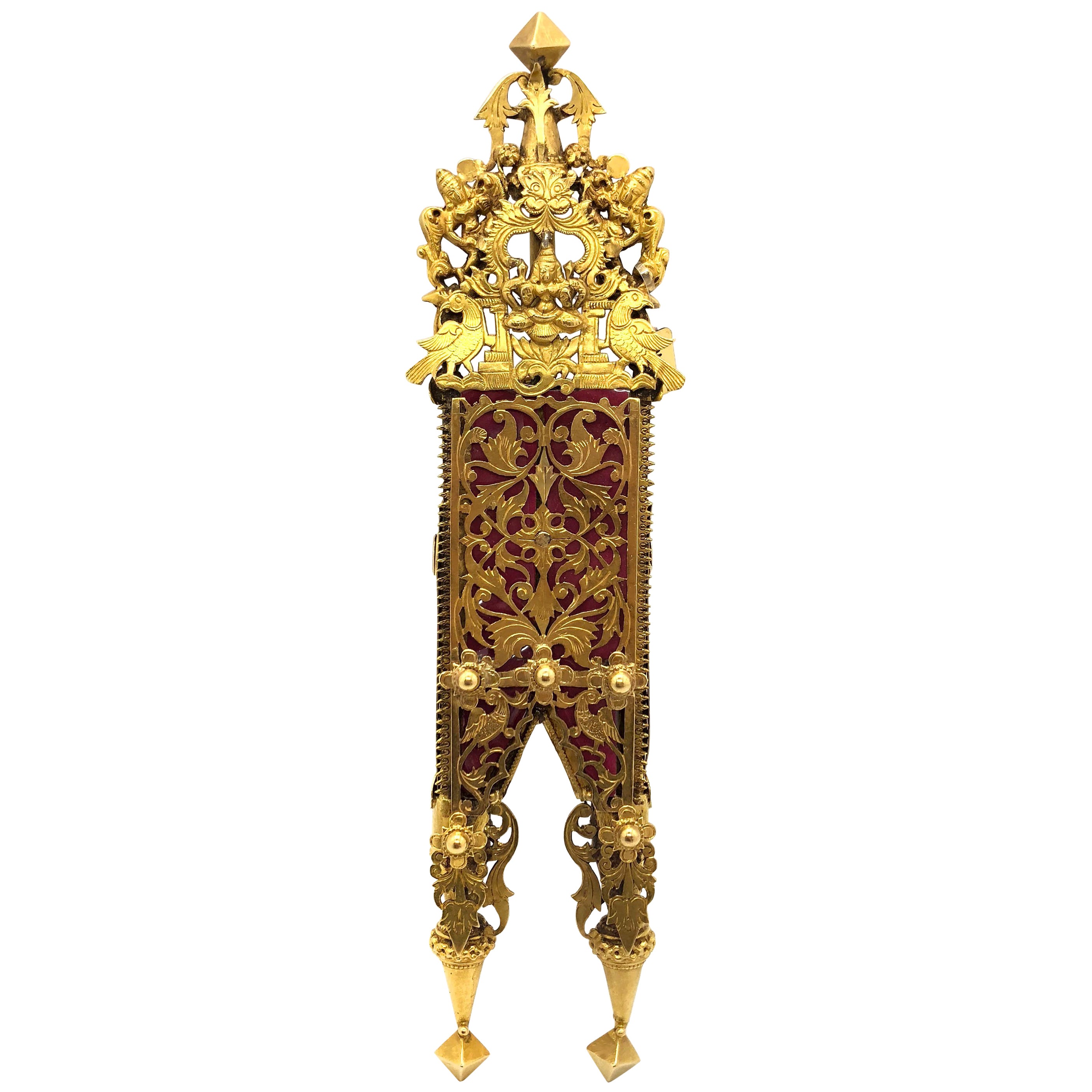 Heavy Indian Tamil Nadu Chettiar Gold Marriage Necklace at 1stDibs