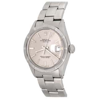 Rolex Stainless Steel Oyster Perpetual Date Custom Dial Wristwatch Ref ...