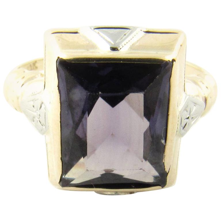 14 Karat Yellow Gold 10 Carat Amethyst Gauthier Ring For Sale at 1stdibs