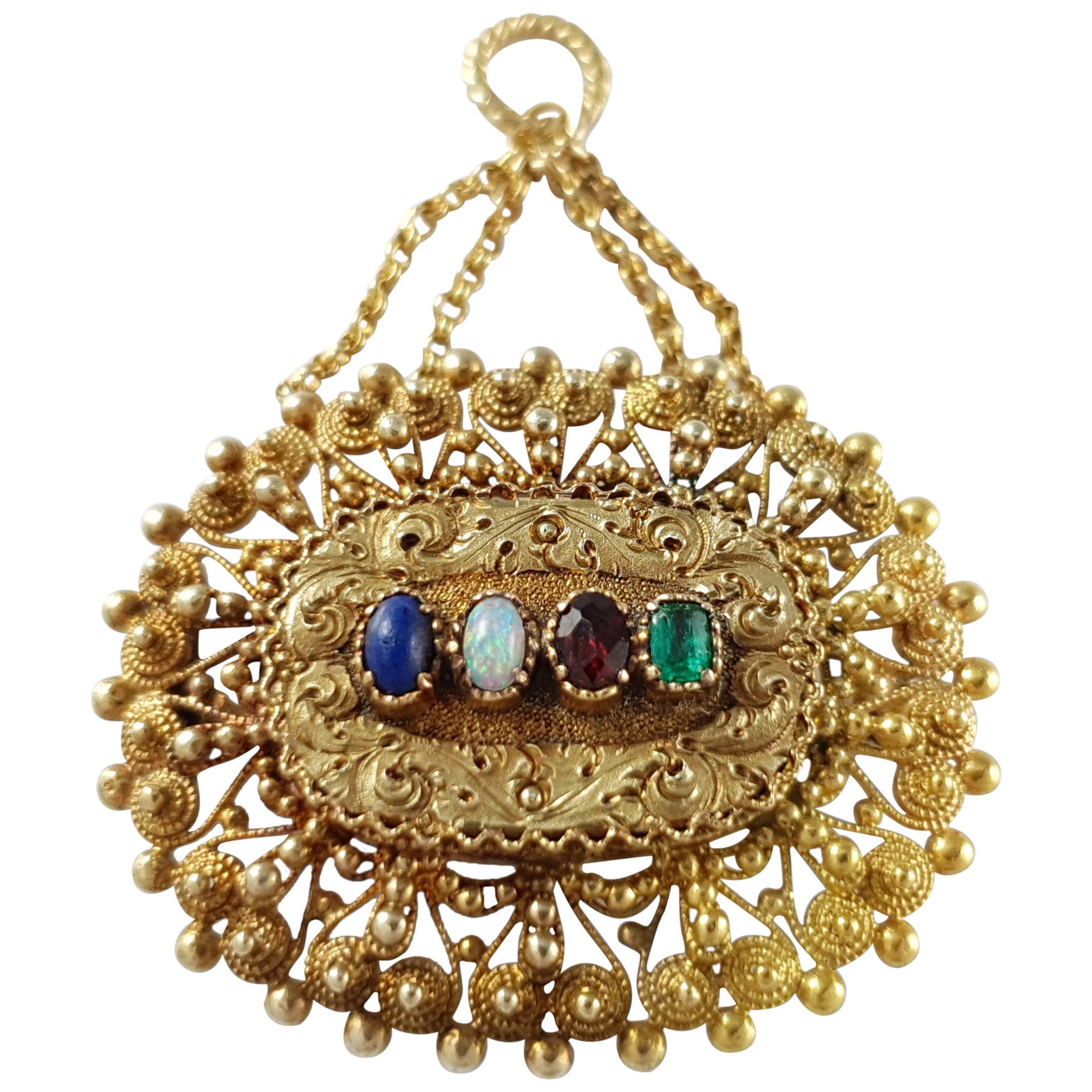 Antique Georgian Regency Period Acrostic Regard Heart Locket at 1stDibs