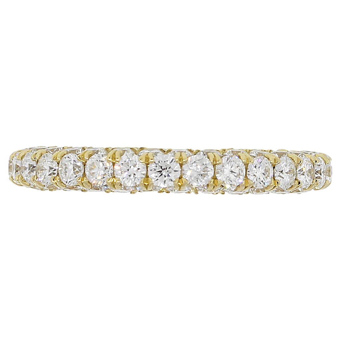 All Around Tapered Pave Diamond Gold Ring at 1stDibs | tapered pave ...