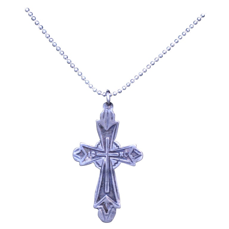 Post Medieval Silver Cross with Hallmark For Sale at 1stDibs