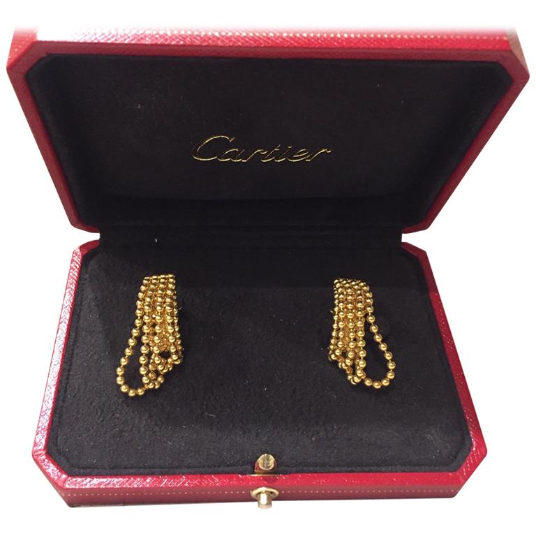 Cartier "Draperie" Earrings 18 Karat For Sale at 1stDibs