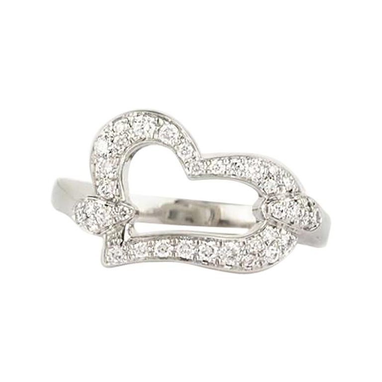 Piaget Diamond Set Heart Ring .31 Carat at 1stDibs | piaget heart ring