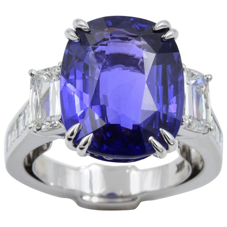 Robert Procop Exceptional 11 Carat Color Change Blue Purple Sapphire ...