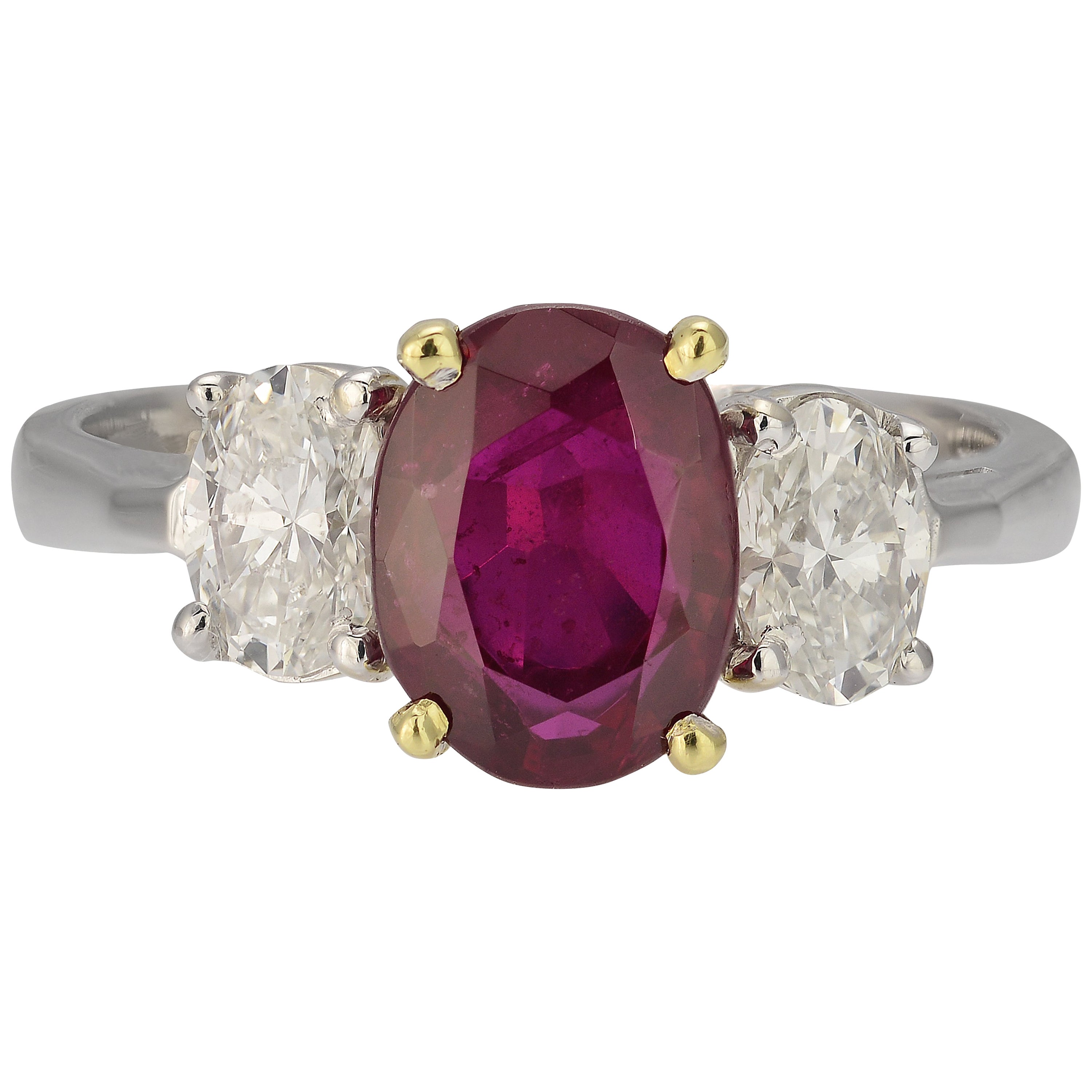 VICTORIAN 5-STONE RUBY RING at 1stDibs