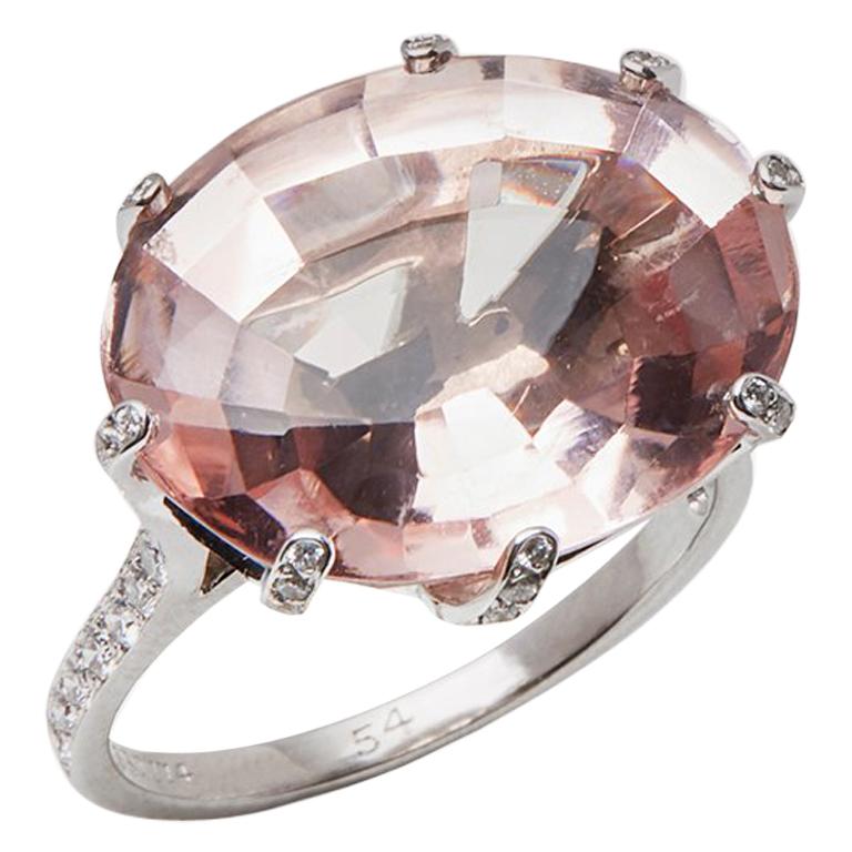 Chaumet 18 Karat White Gold Morganite Attrape-Moi-Toile de Givre ...