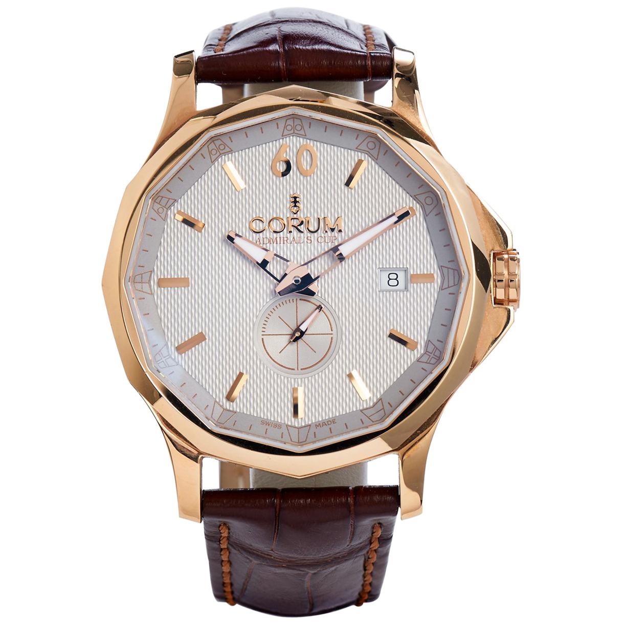Men's Corum 18 Karat Rose Gold Admirals Cup 42 Legend Watch at 1stDibs ...