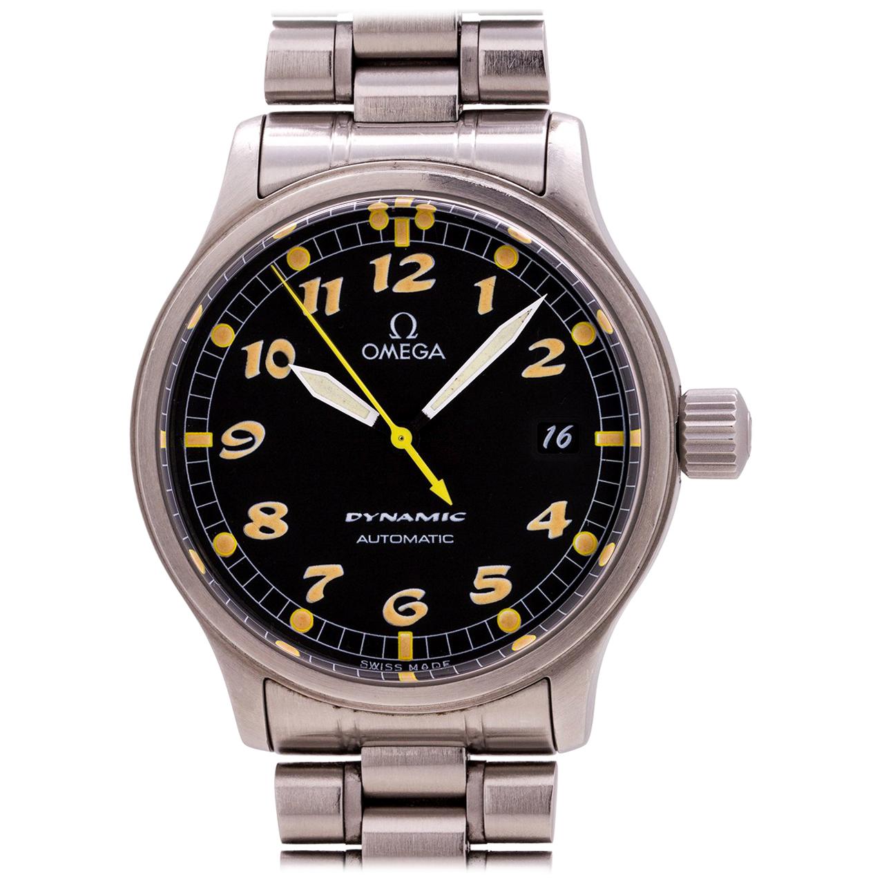 Omega Dynamic Stainless Steel Watch circa 1995 with Warranty Card at ...