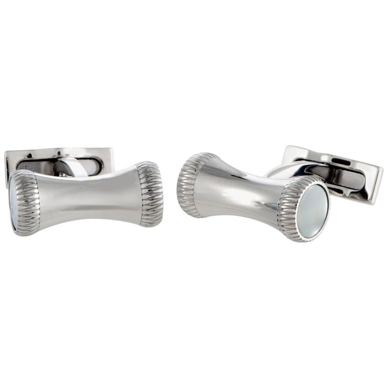 Charriol Columbus Stainless Steel and Mother of Pearl Cylinder ...