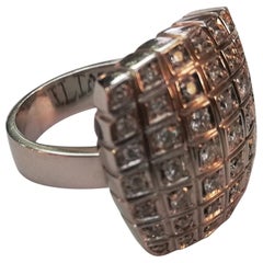 Viskilia Deco Natural Mediterranean Pink Coral Diamond 18 Karat White ...