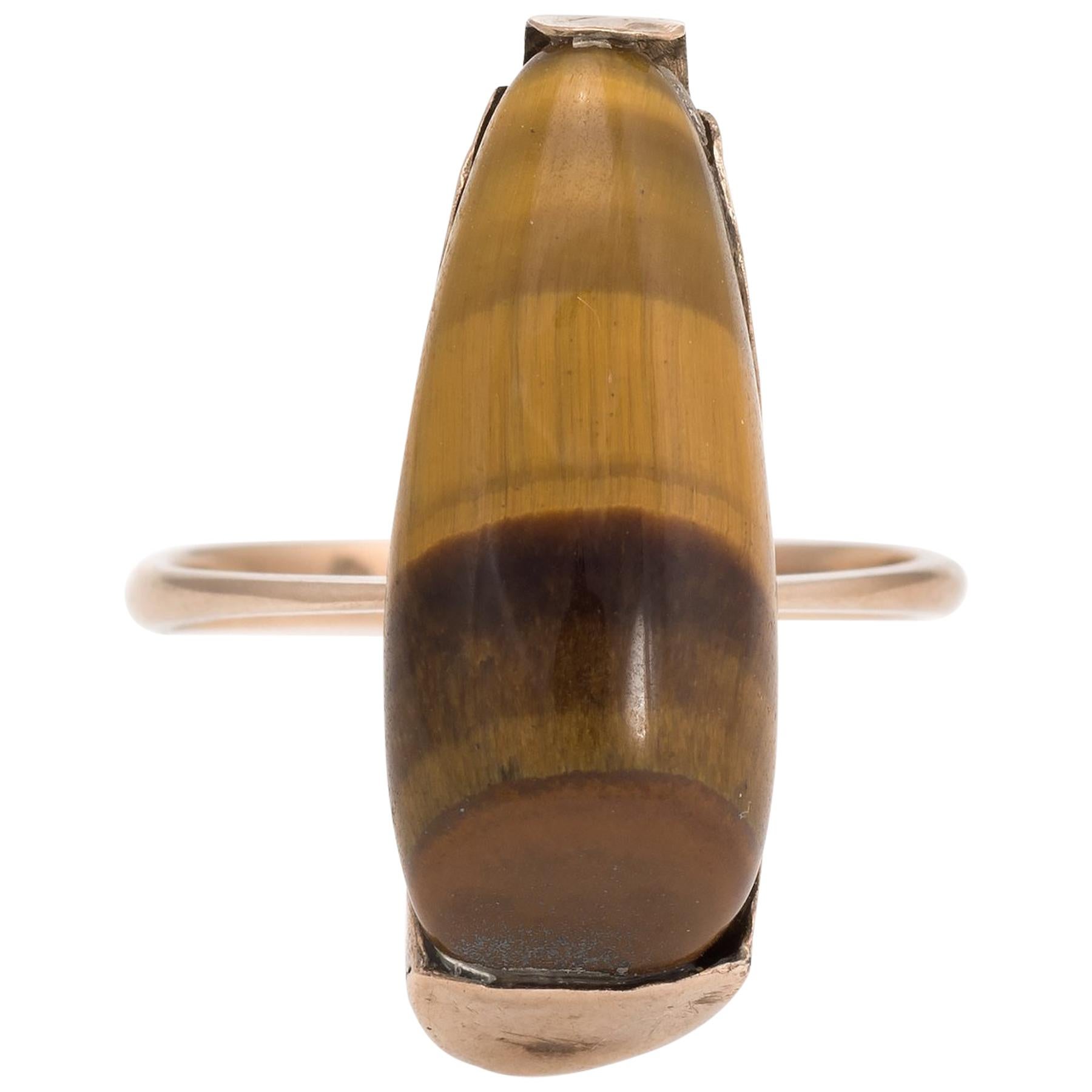 Antique Tiger's Eye Rings - 44 For Sale at 1stdibs