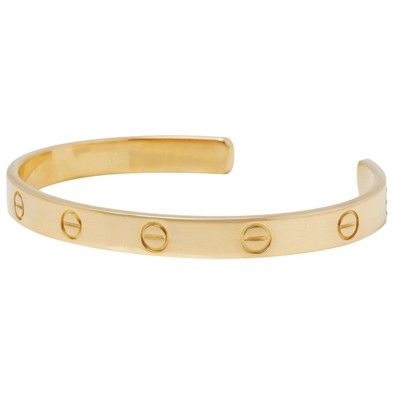Cartier 18 Karat Yellow Gold Open Love Cuff Bangle at 1stDibs | cartier ...