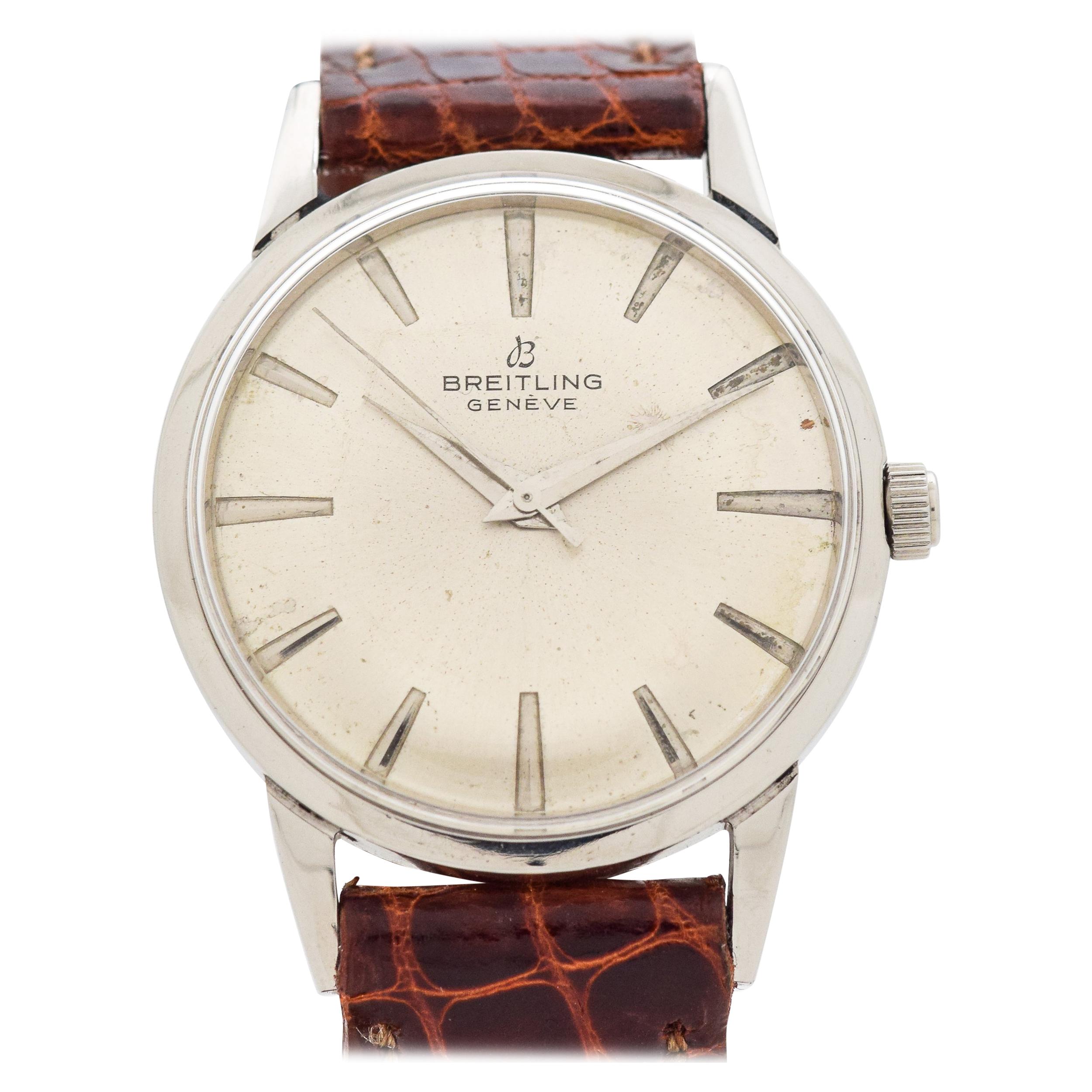 Vintage Breitling Automatic Reference 2519 Stainless Steel Watch, 1960 ...