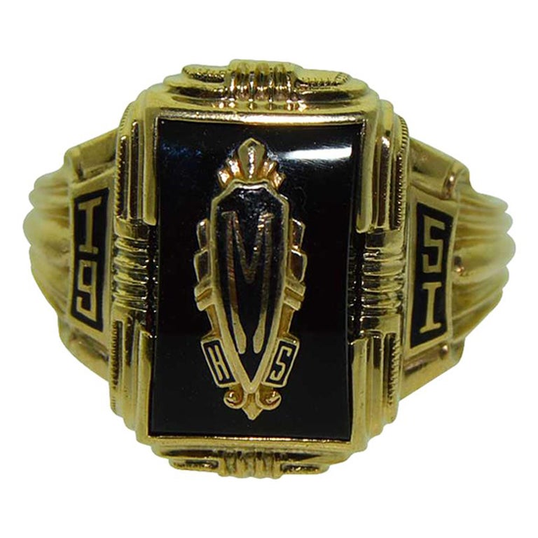 1978 University of North Carolina Class Ring 10 Karat Gold Synthetic ...