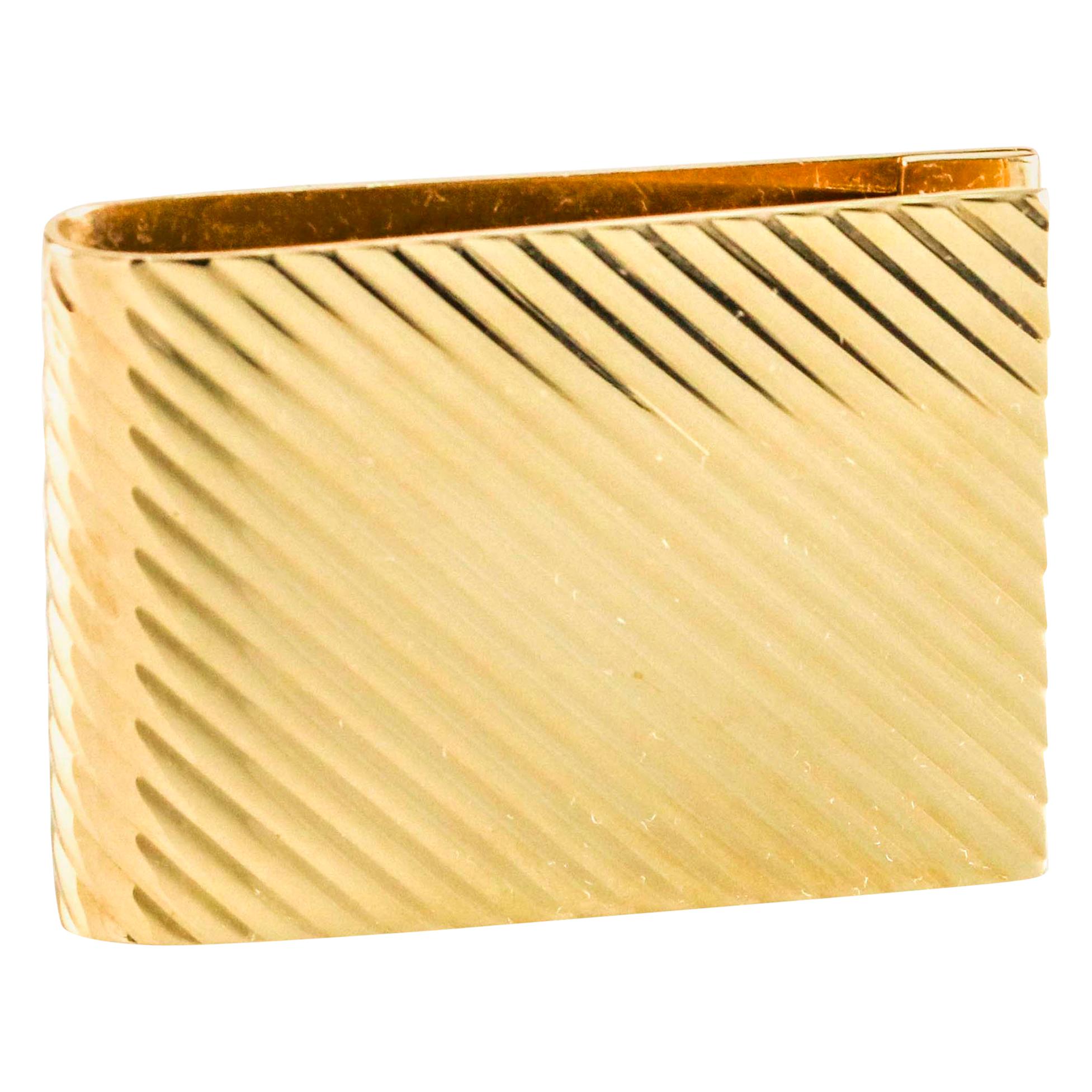 Tiffany and Co. 14 Karat Yellow Gold Money Clip at 1stDibs