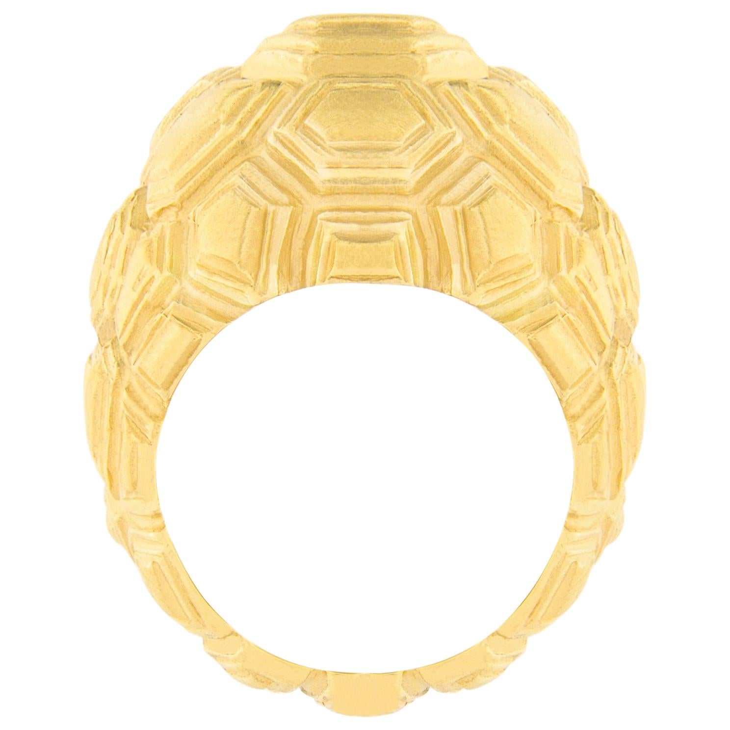 Alex Jona Testudo 18 Karat Yellow Gold Dome Ring at 1stDibs