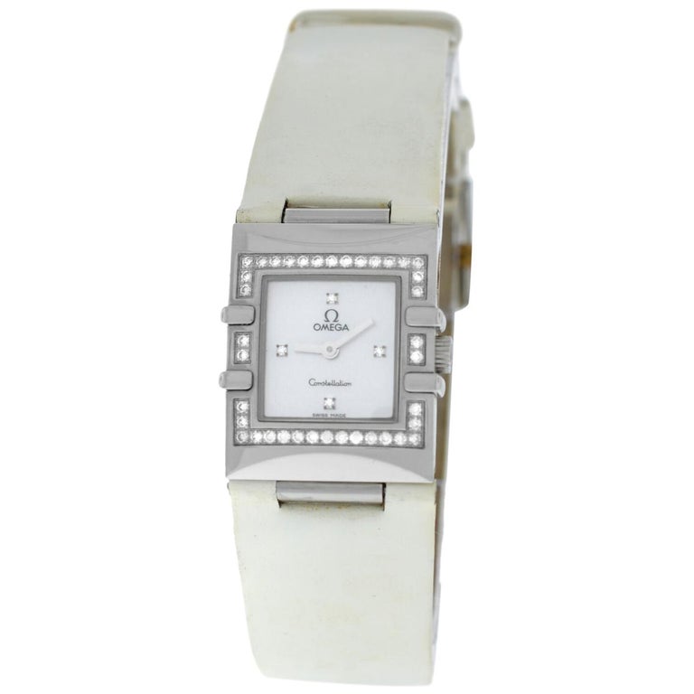 Authentic Ladies Omega Constellation Quadra Quartz Mother of Pearl ...