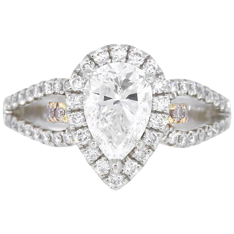 Simon G Platinum 2.04 Carat Round Diamond Passion Halo Engagement Ring ...