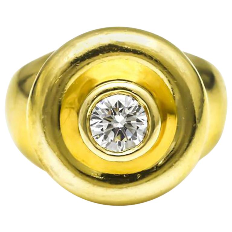 Vintage Tiffany and Co. Paloma Picasso Diamond 18 Karat Yellow Gold ...