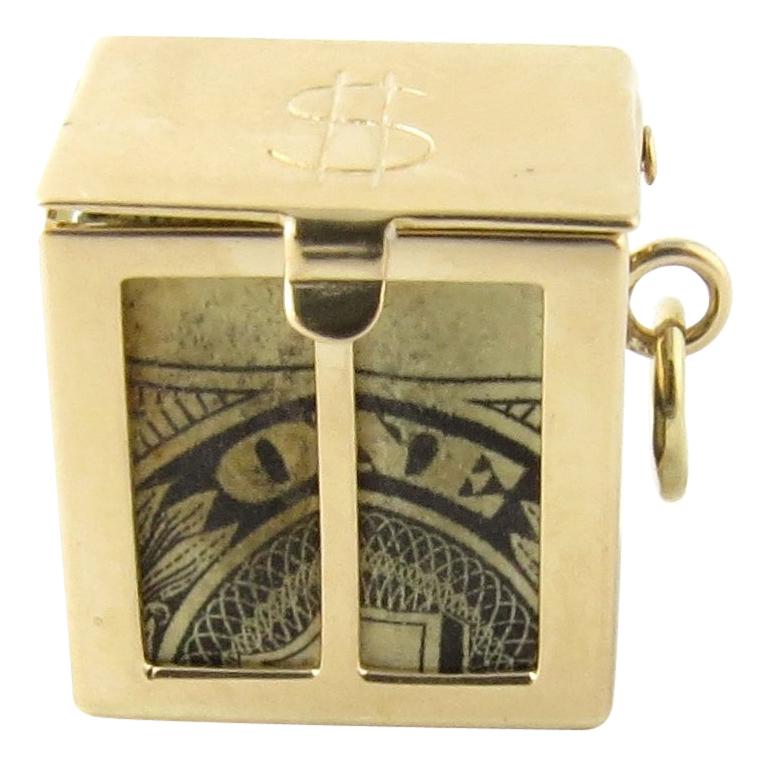 14 Karat Yellow Gold Mad Money Charm at 1stDibs