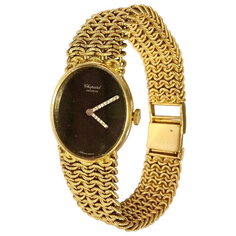 Vintage 1960’s 18K Gold and Diamonds Chopard Ladies Mechanical Watch ...