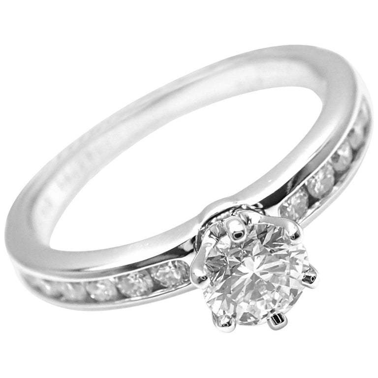 Tiffany and Co. Diamond Platinum Engagement Ring at 1stDibs