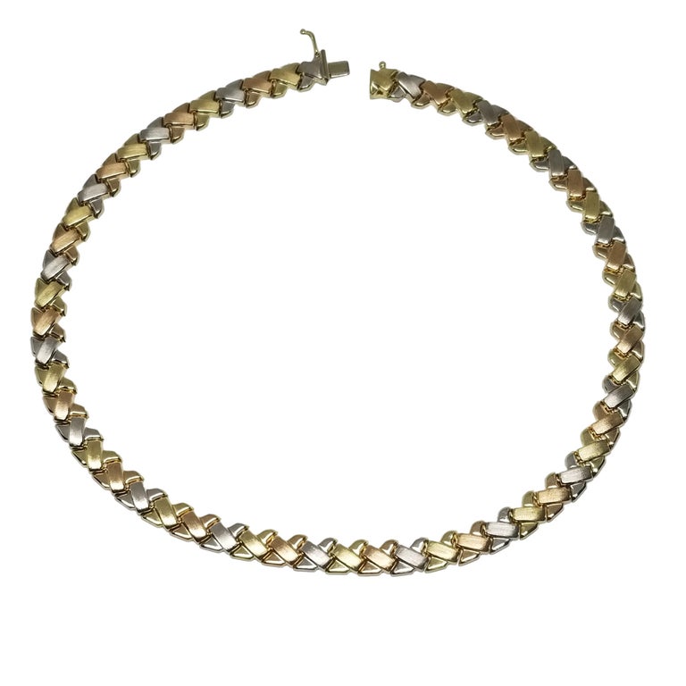 Tri-Color Necklace at 1stDibs