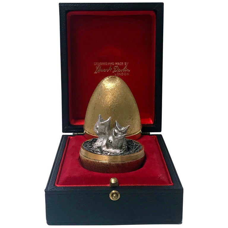 Stuart Devlin Silver Gilt Surprise Chicks Egg, London, 1973 at 1stDibs