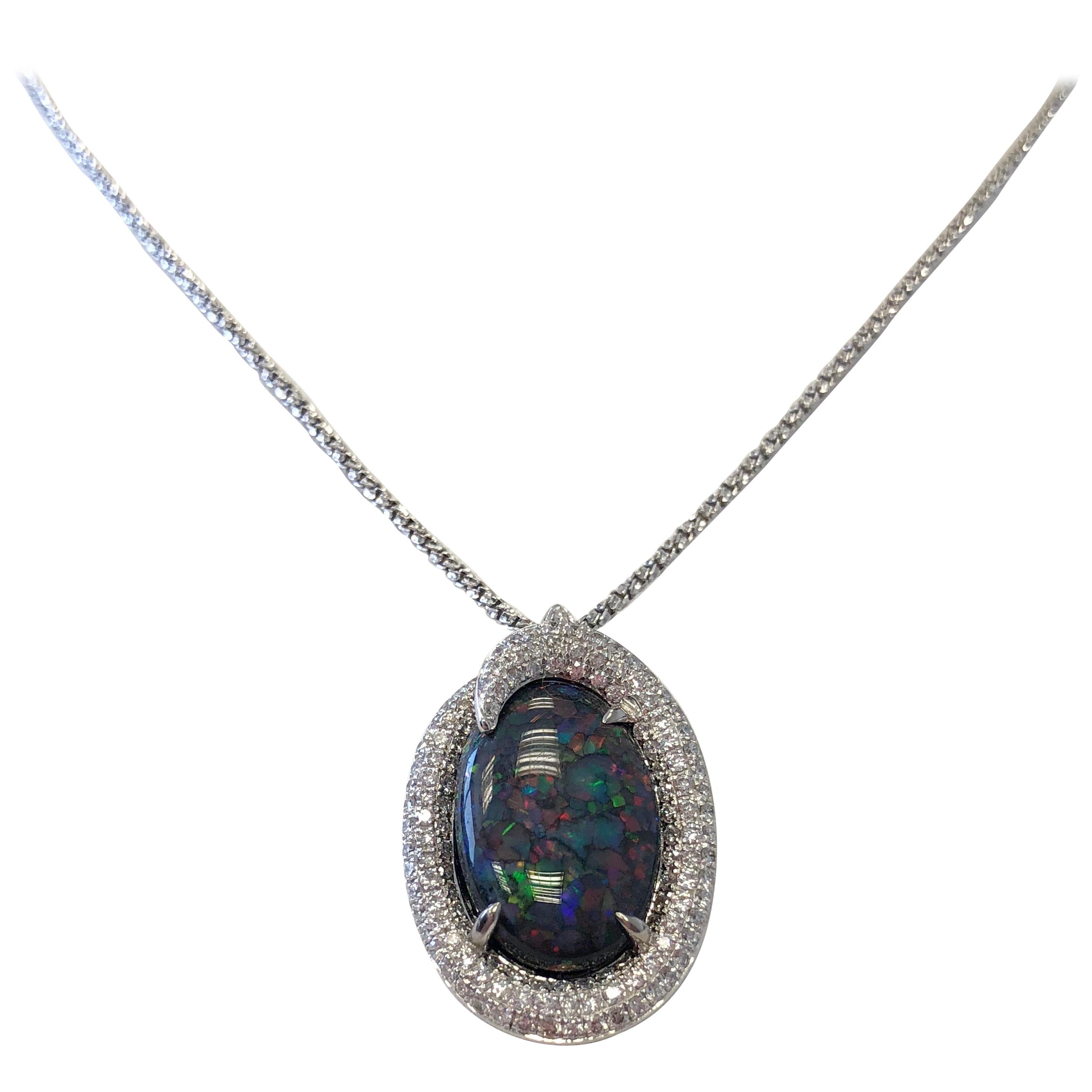 Cabochon Ruby and Diamond Pendant Necklace in 18 Karat Gold with GIA ...