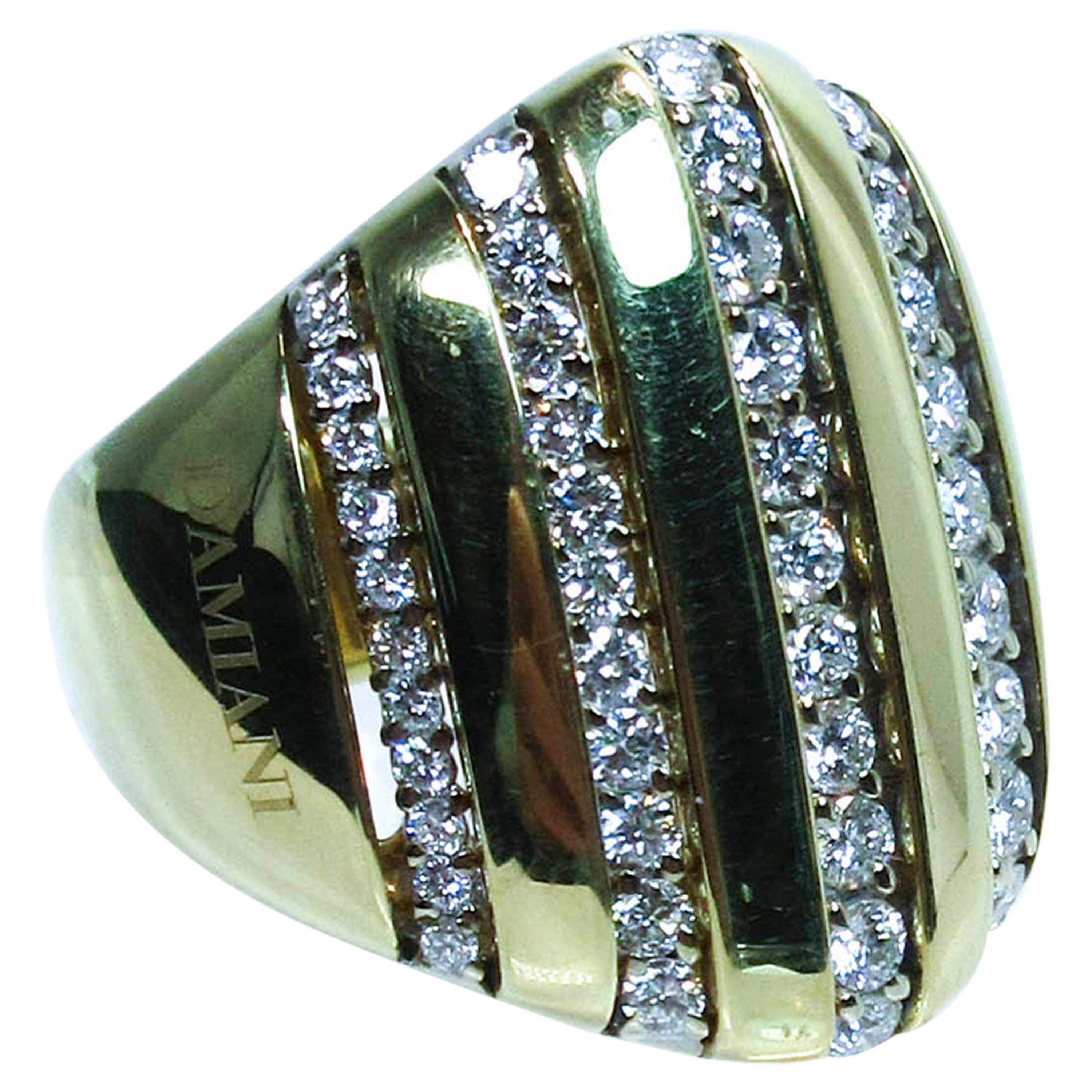 DAMIANI "Notte di San Lorenzo" White Gold and Diamond Ring at 1stDibs ...