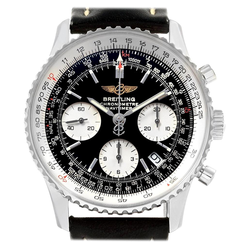 Breitling Navitimer Black Dial Chronograph Steel Men's Watch A23322 For ...